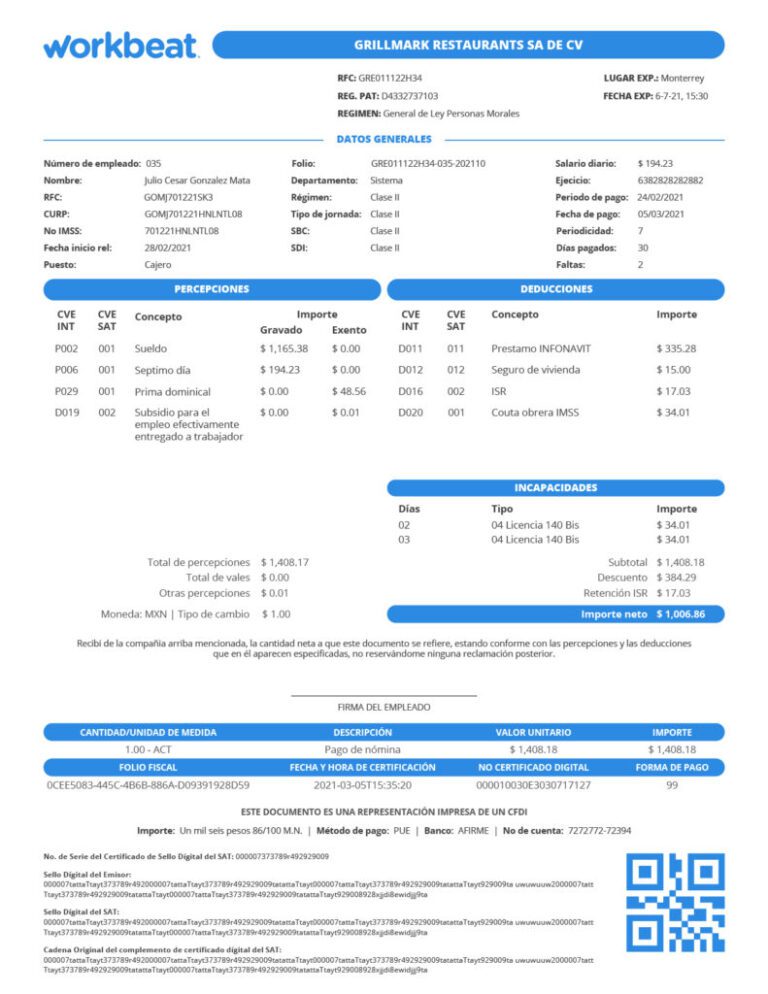 Formato Recibo de Nómina | Descarga Gratis 【 2025 】 ️ Formato Recibo de Nómina | Descarga Gratis 【 2025 】 ️